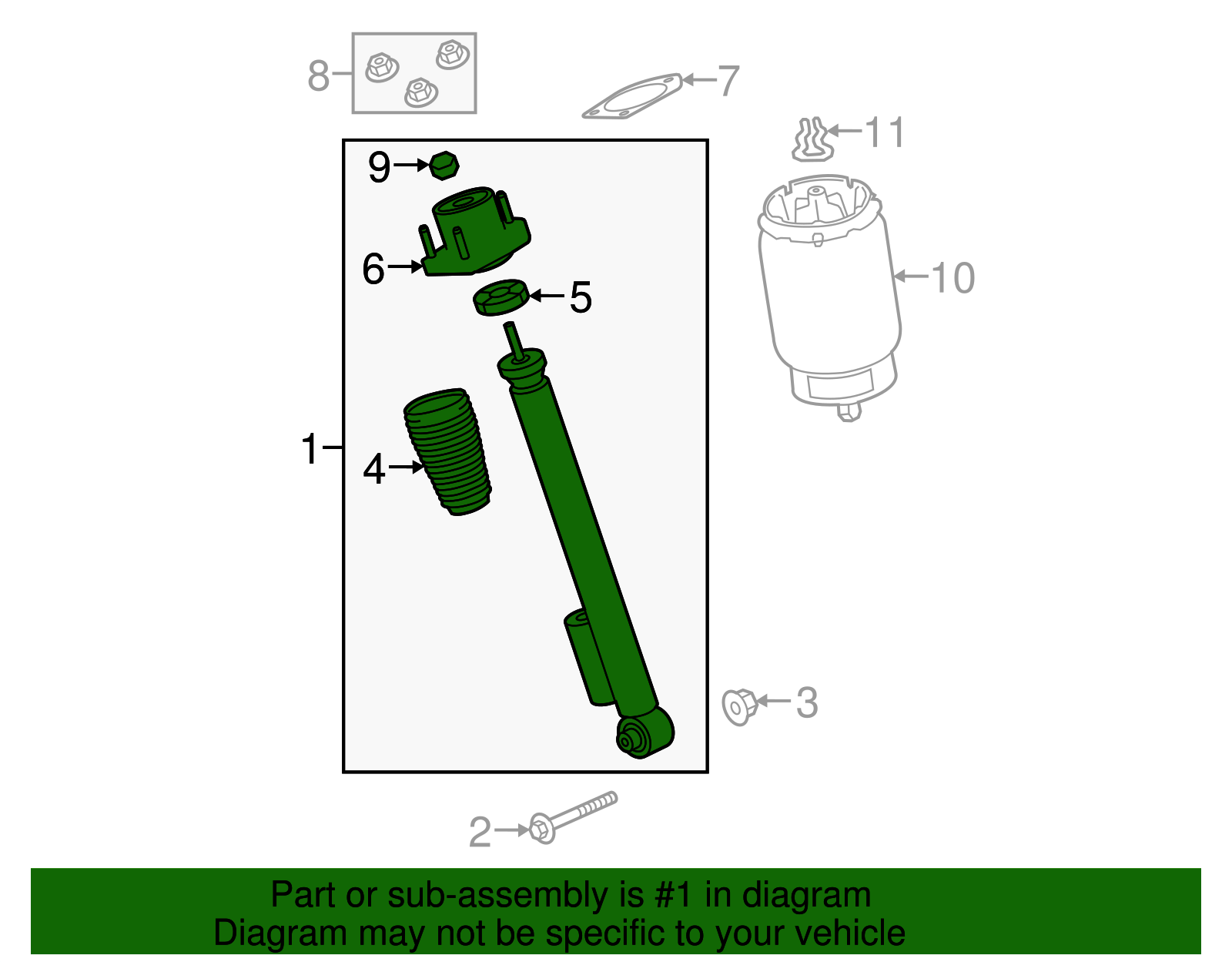 2013-2017 Land Rover Range Rover Suspension Shock Absorber LR034241 ...