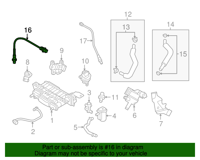 Genuine Oxygen Sensor for 2016-2021 Hyundai | Part# 39210-2E101 ...
