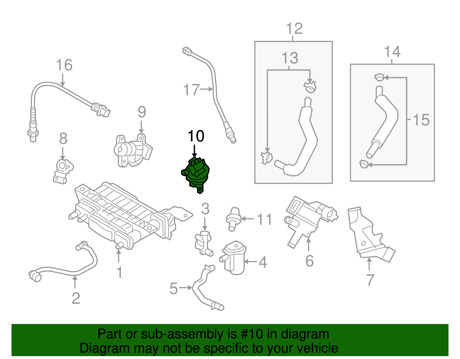 2012-2021 Hyundai Engine Variable Valve Timing (Vvt) Solenoid 24375 ...