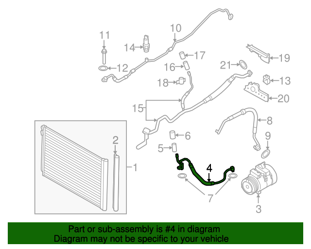 Genuine BMW 64-53-9-119-995 | A/C Refrigerant Discharge Hose | FREE ...