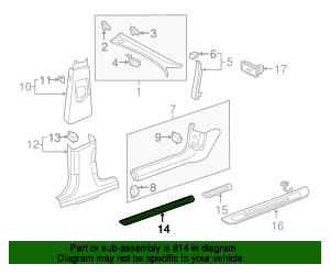 2012-2017 Audi A7 Quattro Scuff Plate 4G8-853-373-B-9B9 | Audi USA Parts