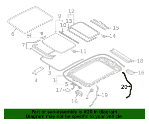4KE-877-203-B - Sunroof Drain Hose 2019-2025 Audi | AutoNation Parts
