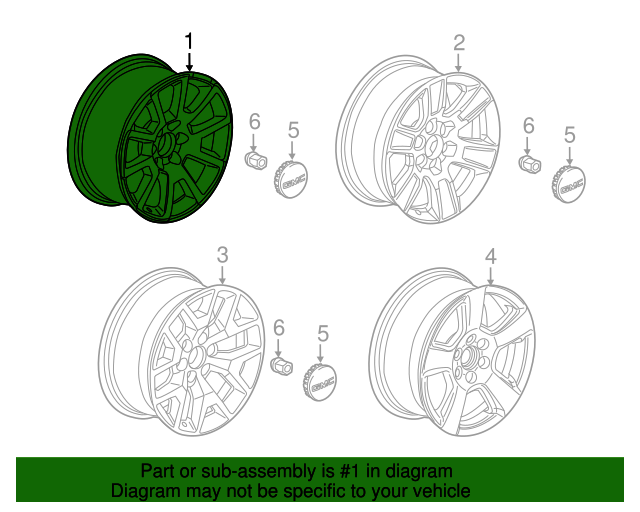 22 Wheel, 7-Split Spoke Chrome 84341405 | GM Parts Center
