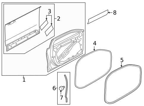Door & Components for 2018 Volvo V90 | TascaParts.com