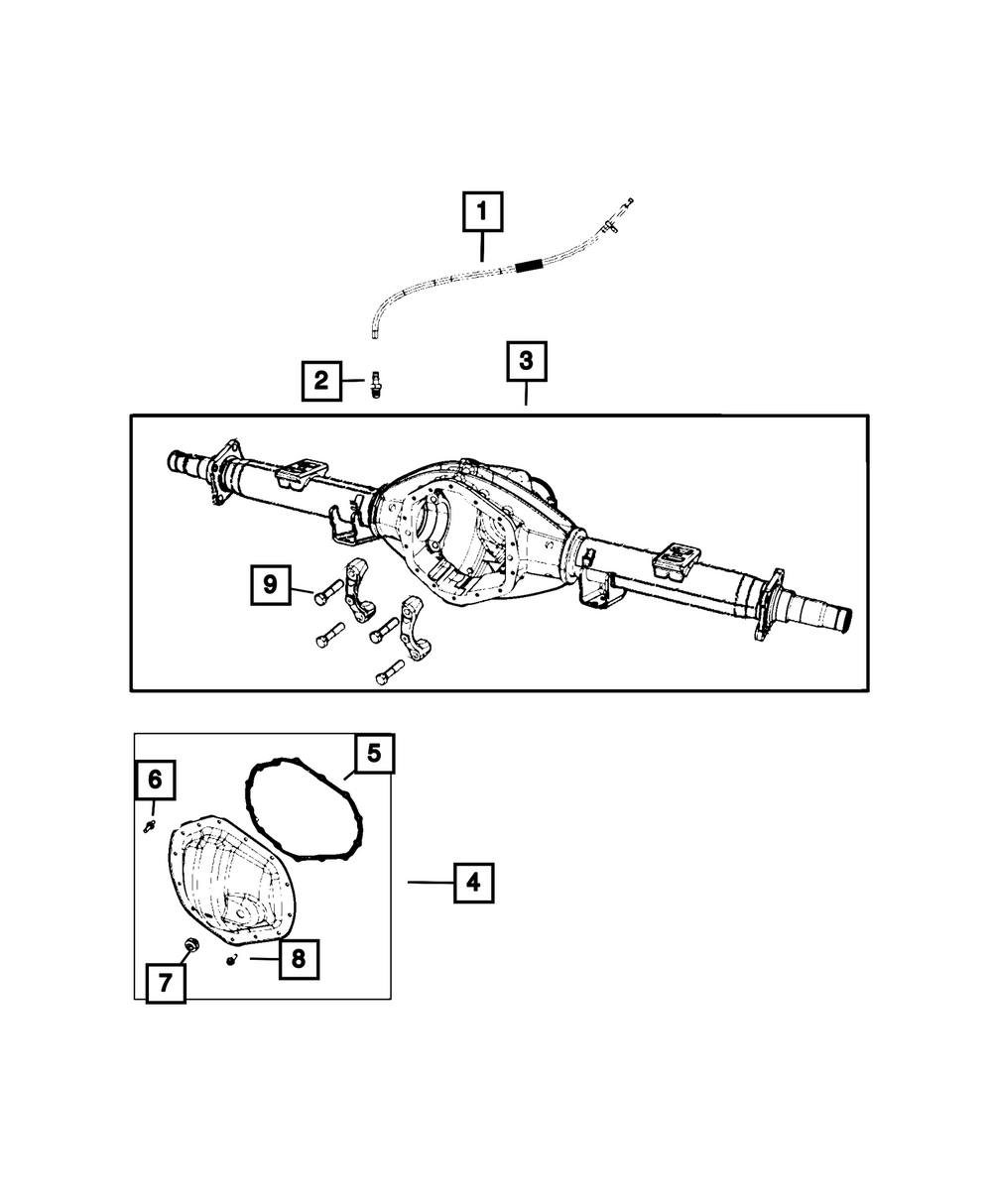 2023-2025 Ram 2500 Rear Complete Axle Assembly 68592225AA | My Mopar Parts
