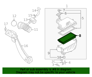 17801-77050 - Air Filter - 2016-2023 Toyota | Sparks Parts