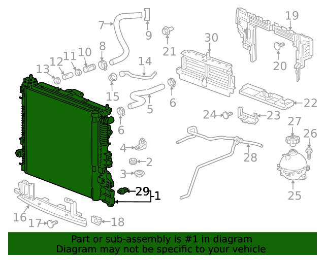 2017-2024 GM W (S)Radiator (Replaces 84664114) 85557760 GM ...