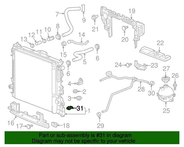 2016-2021 GM Radiator Drain Petcock 23444086 | QuirkParts