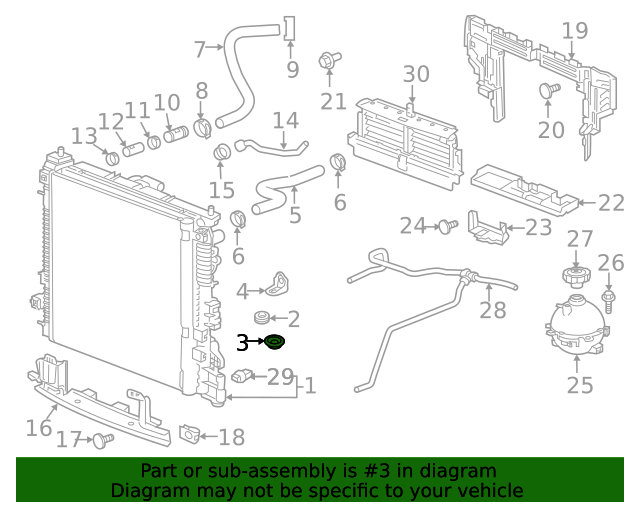 2017-2022 GM Radiator Lower Insulator 84110133 | GM Parts Center
