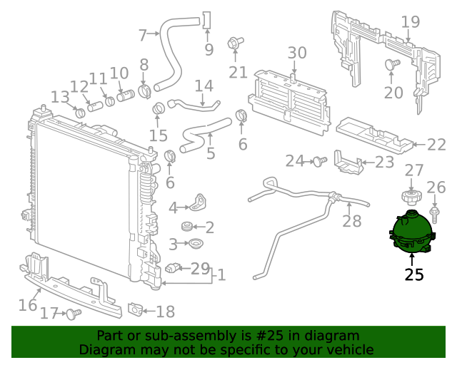 2016-2022 GM Radiator Surge Tank 23386455 | GMPartsDirect.com