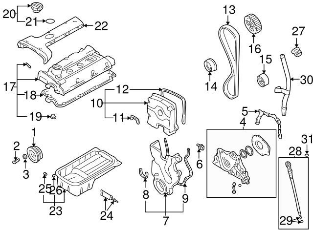 2005-2012 Hyundai Belt Tensioner 24410-23050 | OEM Parts Online