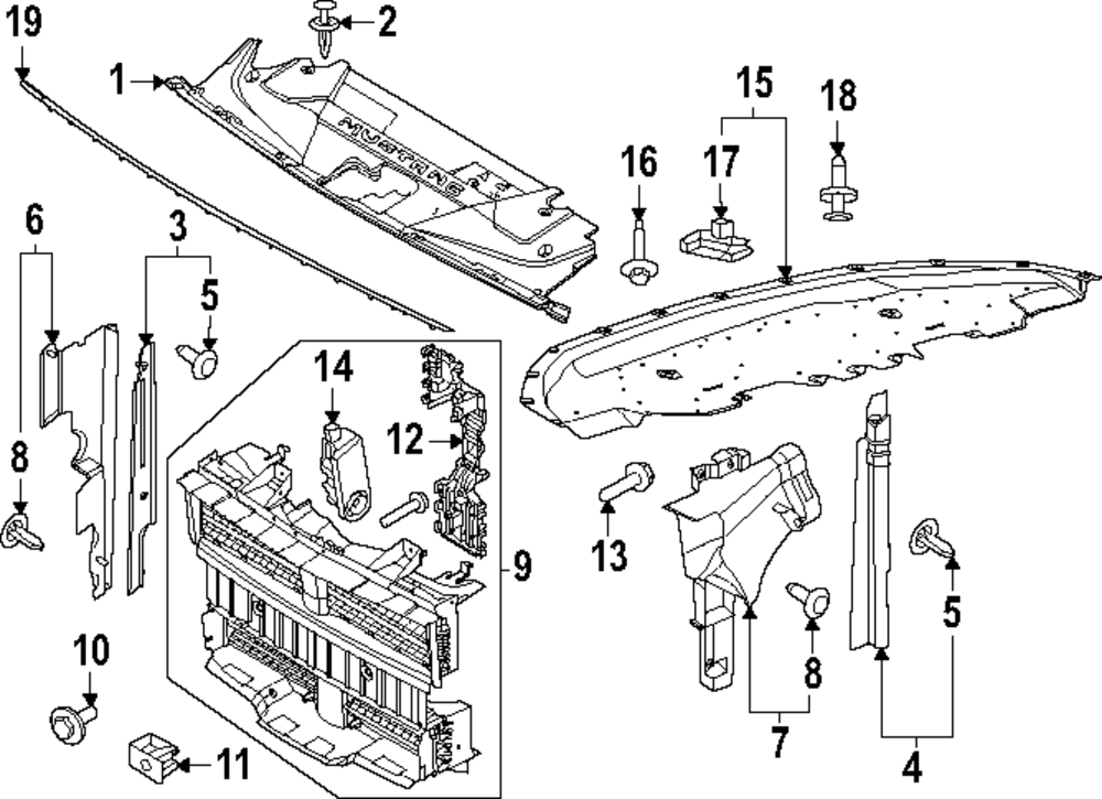 PR3Z-8310-A - Air Deflector 2024 Ford Mustang | Big 3 Auto Parts