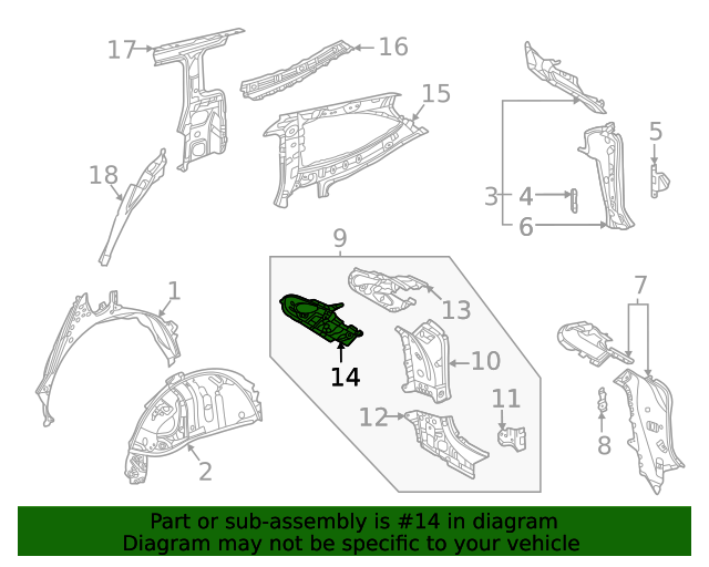 61619-0E050 - Upper Reinforced - 2020-2021 Toyota Highlander | OEM ...