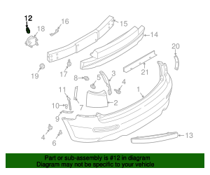 01281-01321 - Lower Bracket Fastener - 1996-2008 Infiniti | Discount ...