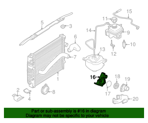 1997-2003 Jaguar Engine Coolant Thermostat Housing AJ82217 ...
