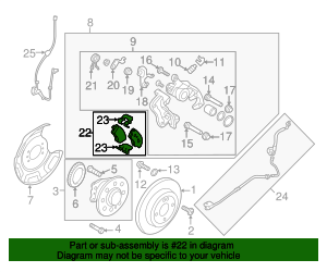 Genuine Brake Pads Rear for 2012-2017 Hyundai Accent | Part# 58302 ...
