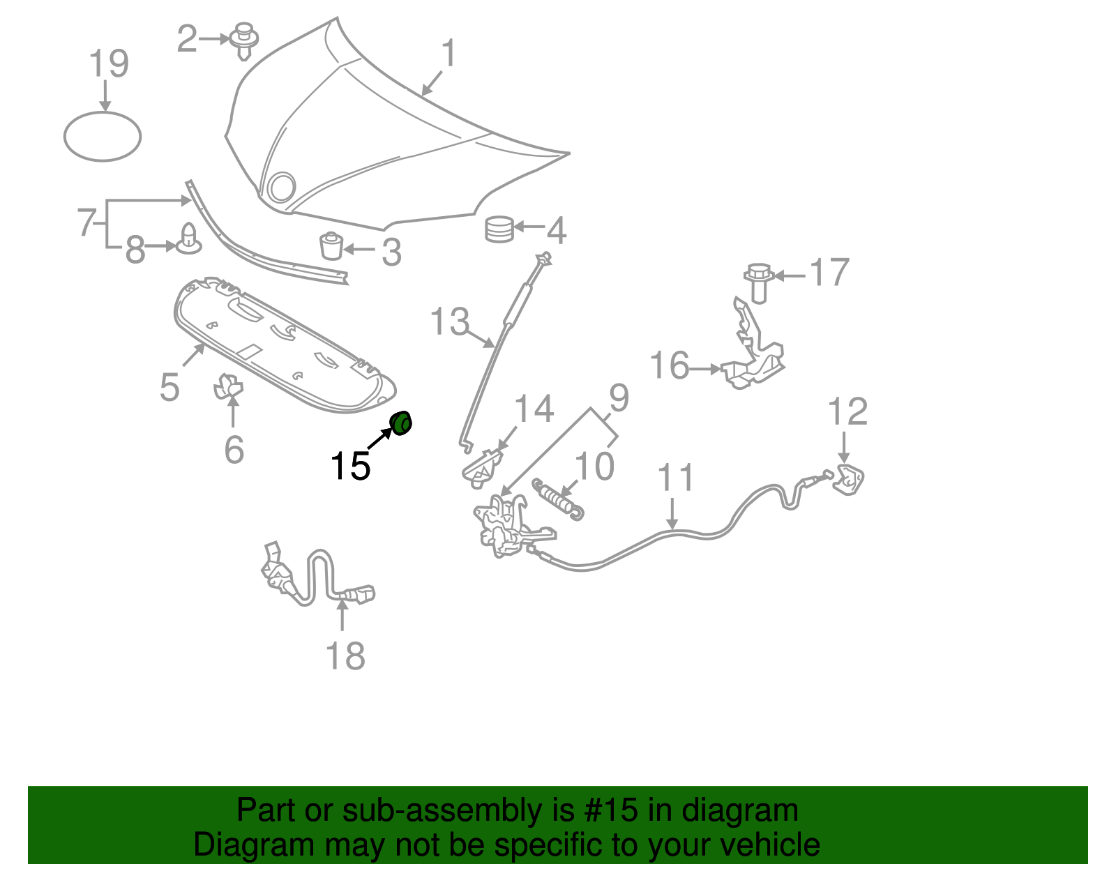 2011-2025 Toyota Support Rod Clip 53454-52010 | Toyota Parts Center