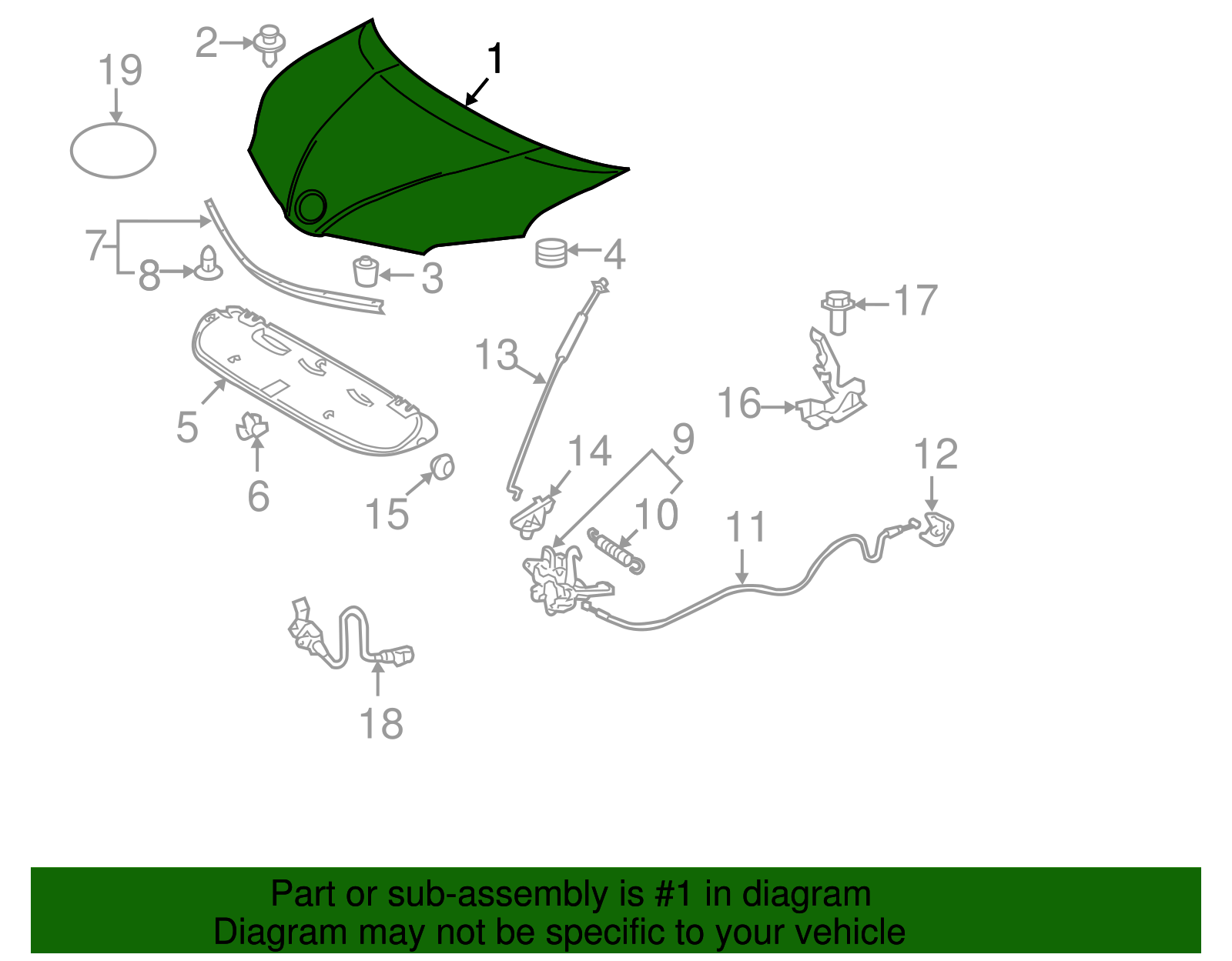 2011-2017 Toyota Sienna Hood 53301-08040 | Toyota Parts Center