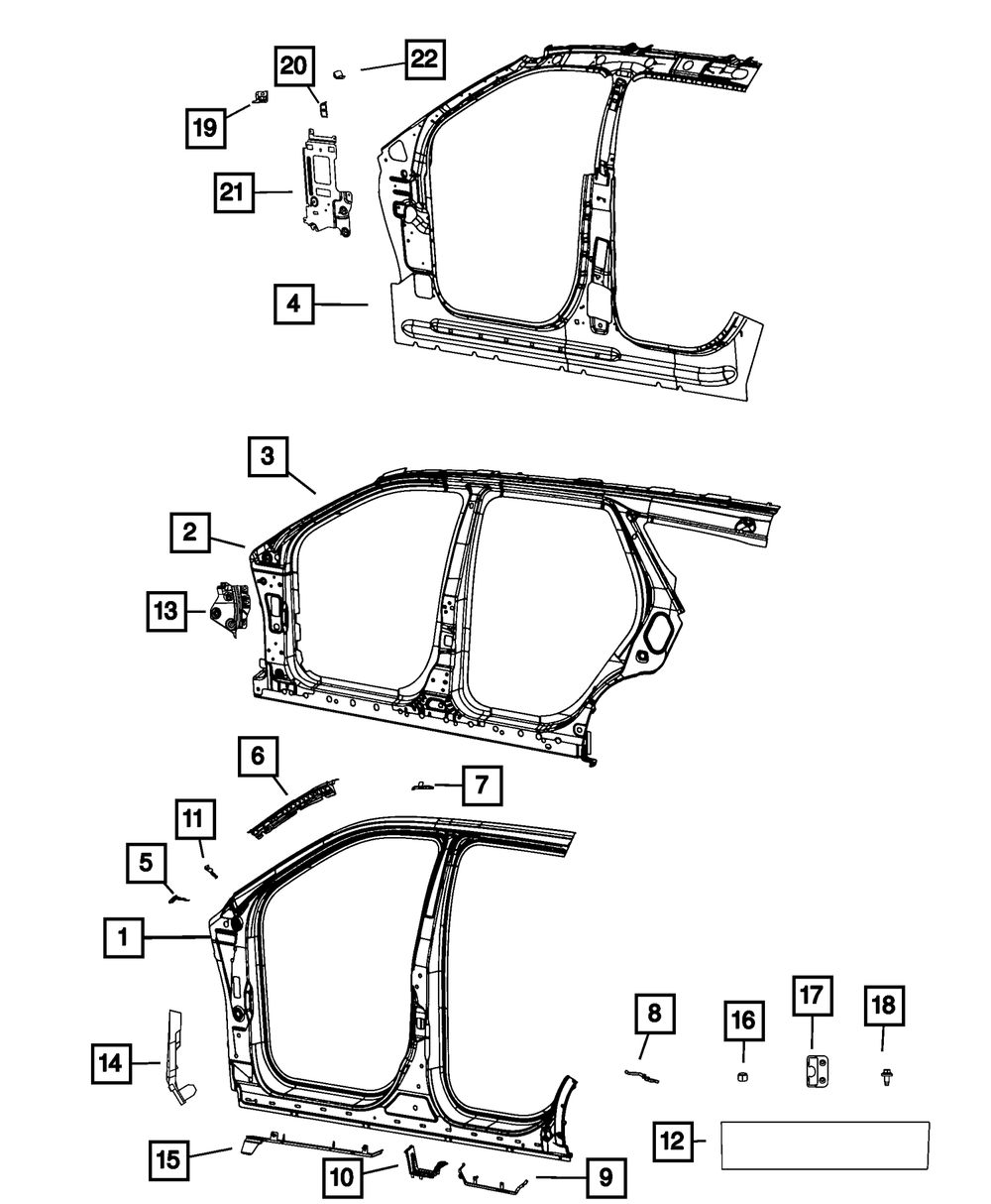 2021-2024 Jeep Grand Cherokee L Body Side Aperture Reinforcement, Right ...