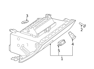 177-680-39-00-64-8T92 - Glove Box Assembly 2019-2021 Mercedes-Benz ...