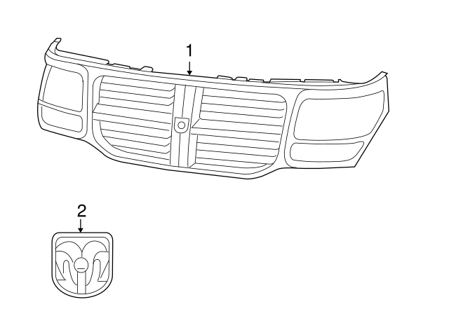2007-2011 Dodge Nitro Grille 55079111AE | TascaParts.com