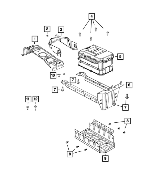 Battery, Battery Tray and Cables for 2019 Jeep Wrangler | Mopar Factory ...