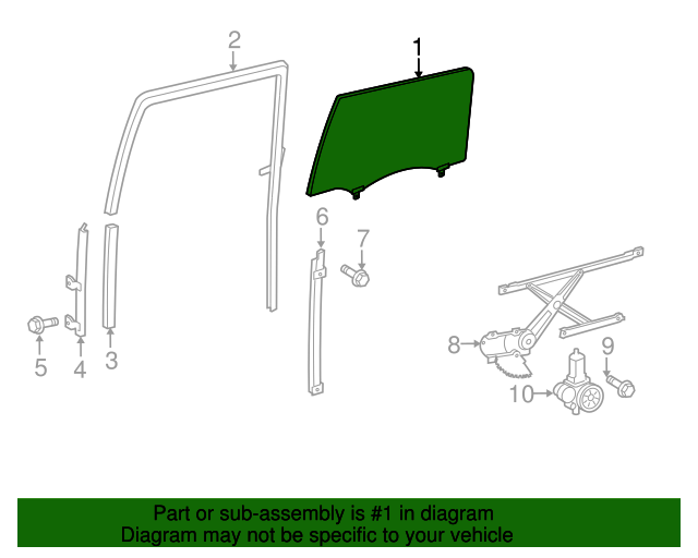 2007-2021 Toyota Tundra Door Glass 68104-0C080 | OEM Parts Online