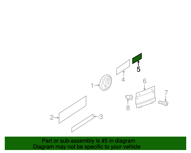 2011-2016 Volkswagen Touareg Nameplate 7P6-853-675-C-WWS | OEM Parts Online