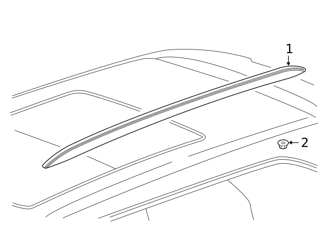 2019-2024 Chevrolet Blazer Black Passenger Side Roof Luggage Carrier ...