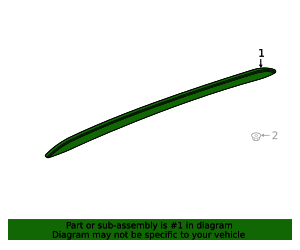 2019-2024 Chevrolet Blazer Black Passenger Side Roof Luggage Carrier ...