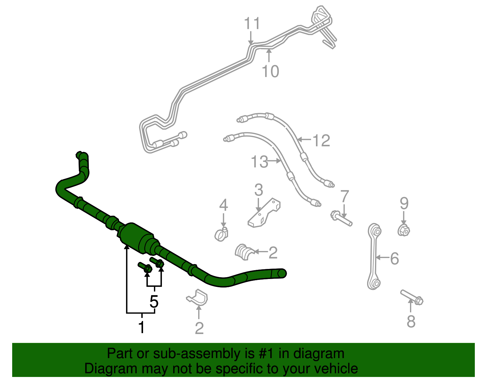 2008-2018 Porsche Cayenne Stabilizer Bar 958-343-703-01 | Sunset ...
