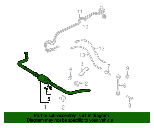 2008-2018 Porsche Cayenne Stabilizer Bar 958-343-703-01 | Sunset ...