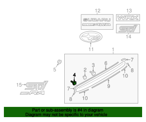 2012-2020 Subaru OEM NEW 12-2020 Subaru WRX STI Impreza Legacy XV Lift ...
