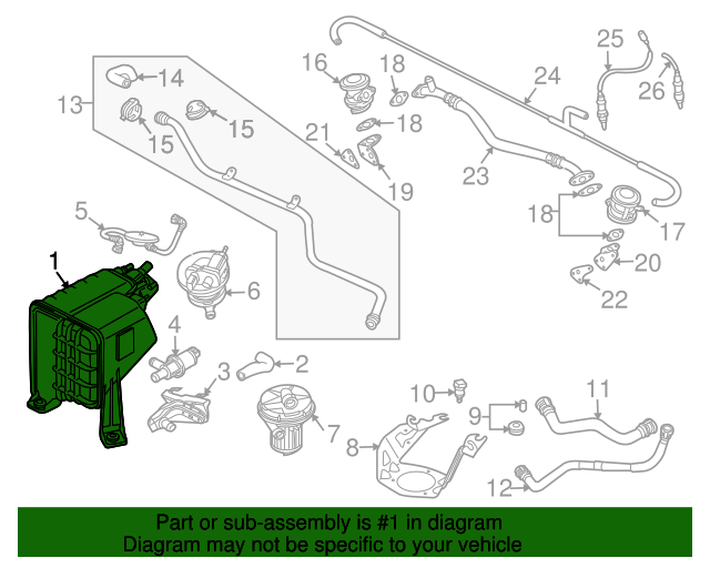 2004-2007 Volkswagen Touareg Vapor Canister 7L0-201-801-L | QuirkParts