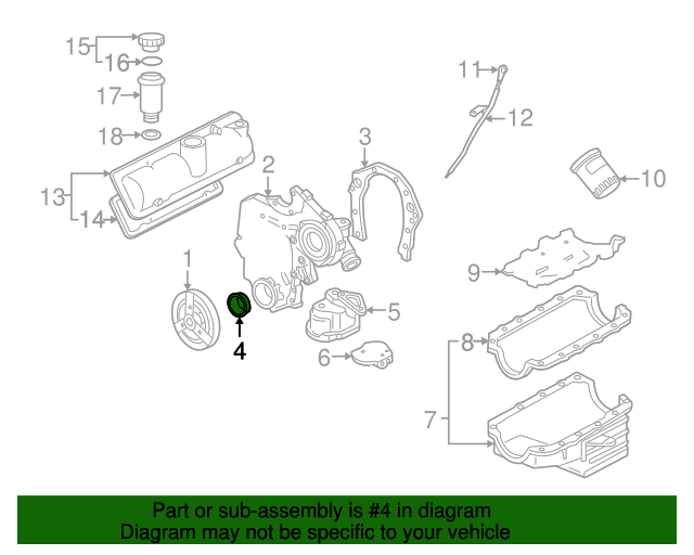 1984-2011 GM Crankshaft Rear Oil Seal 12592195 GM | GMPartsDirect.com