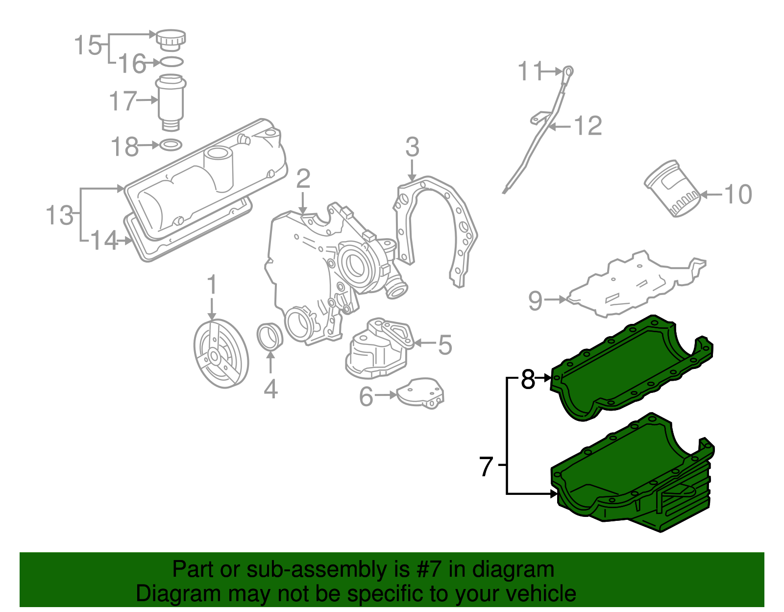 2006-2008 GM Engine Oil Pan 12603201 GM | GMPartsDirect.com