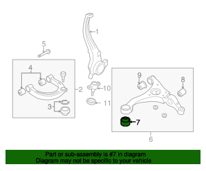 2006-2011 Hyundai Lower Control Arm Front Bushing 54584-3F600 | OEM ...
