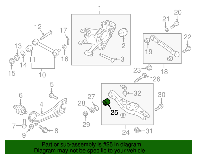 Genuine Bushing for 2010-2019 Hyundai | Part# 55215-2S000 | Hyundai OEM ...