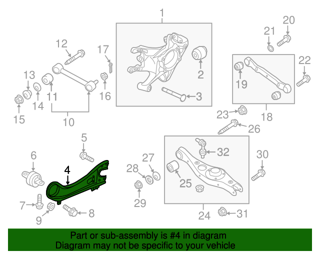 2013-2016 Hyundai Santa Fe Trailing Arm 55270-2W050 | OEM Parts Online