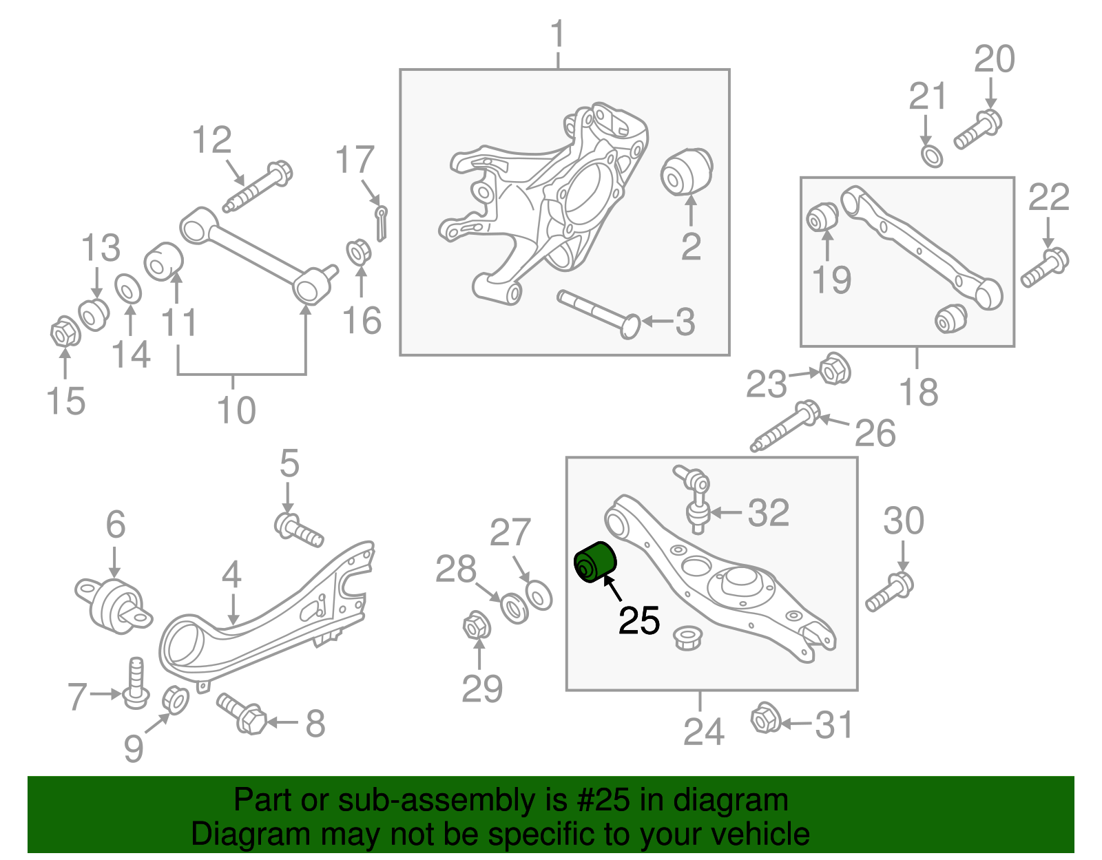 2010-2019 Hyundai Bushing 55215-2S000 | Retail Performance Auto Parts