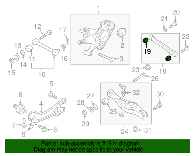 2015-2019 Hyundai Upper Control Arm Bushing 55118-2W500 | OEM Parts Online