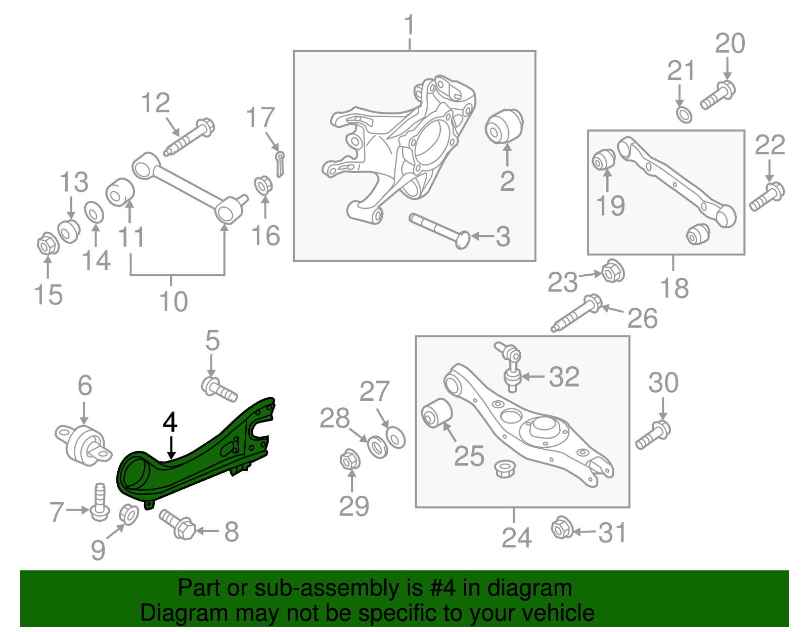 2013-2016 Hyundai Santa Fe Trailing Arm 55270-2W050 | HyundaiParts.Online