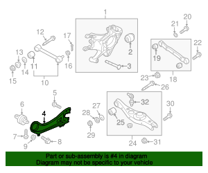 2013-2016 Hyundai Santa Fe Trailing Arm 55270-2W050 | HyundaiParts.Online