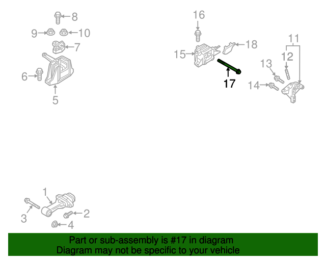 2011-2024 Hyundai Trans Mount Bolt 21920-0U000 | Hyundai OEM Parts ...