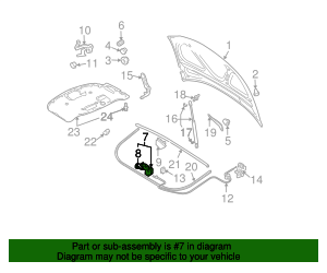 2003-2006 Audi Hood Latch 8H0-823-480-B | OEM Parts Online