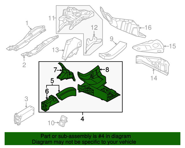 4H0-802-105-TA - Rail Assembly 2011-2018 Audi | Audi OEM Parts
