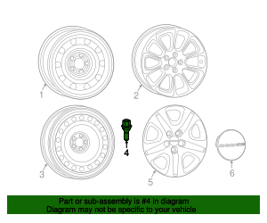 2013-2022 Mopar Wheel Lug Bolt (SINGLE BOLT) 6511051AA | TascaParts.com