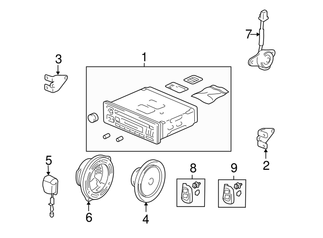 OEM 2002-2009 Honda S2000 Tweeter 39120-S2A-A11 | Honda Automotive Parts