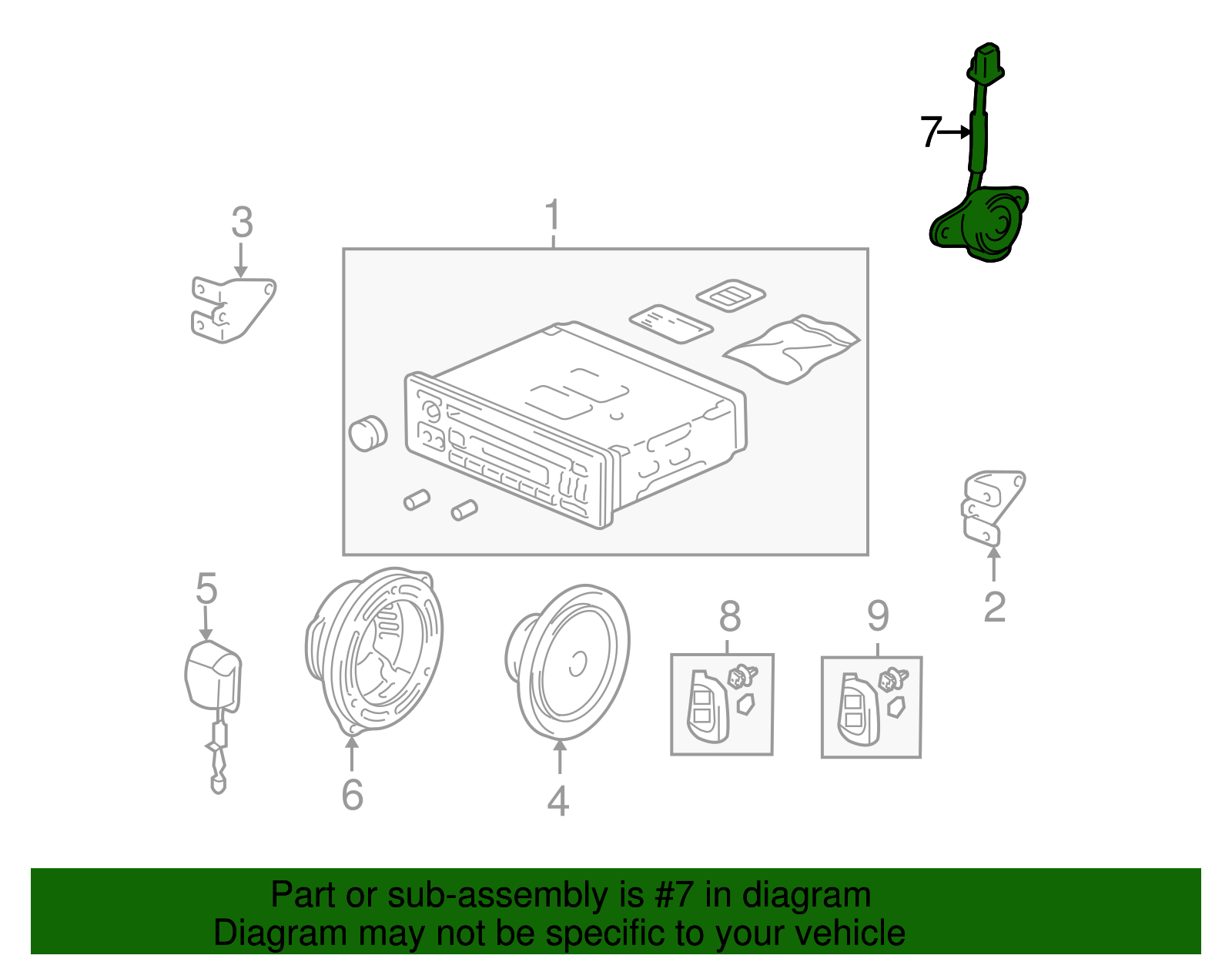 39120-S2A-A11 - 2002-2009 Honda S2000 - Speaker Assembly (1 1/2Tweeter) (Matsushita) | All ...