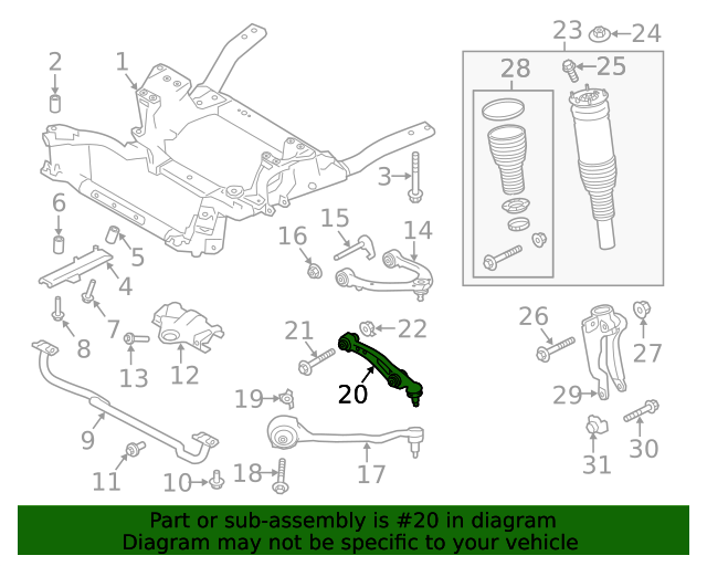 2018-2022 Land Rover Suspension Control Arm LR171074 | OEM Parts Online